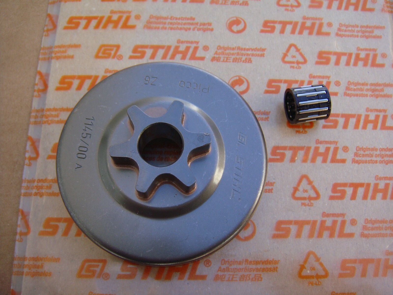 GENUINE STIHL MS201T MS201TC CHAINSAW CLUTCH DRUM & NEEDLE BEARING -NEW ...