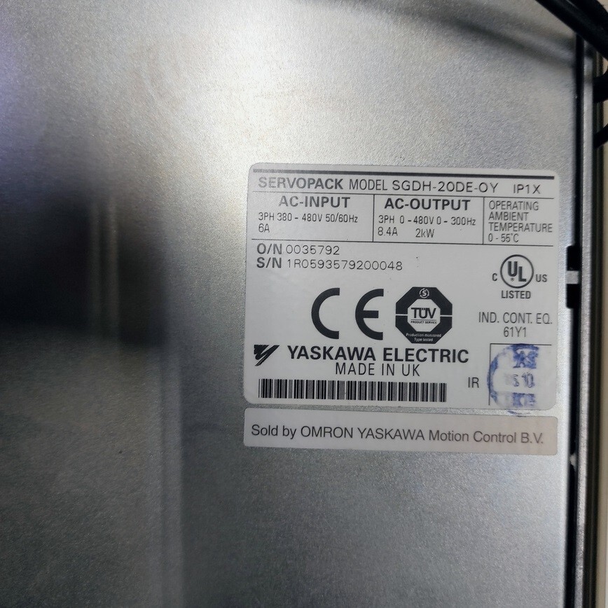 YASKAWA SGDH-20DE-OY + FILTER VER. 33842 - SGDH 20DE OY - OMRON SGDH ...