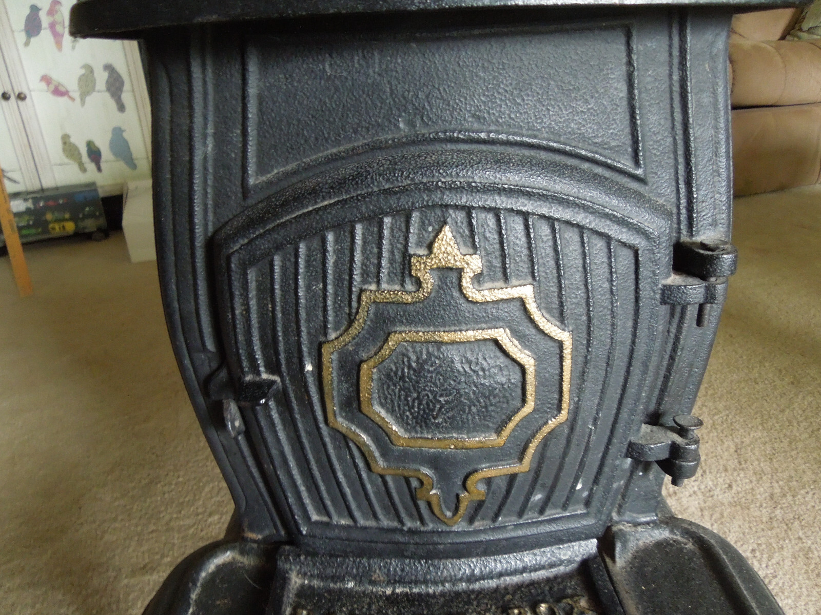 Baxter Banner #22 Cast Iron Antique Stove plus authentication items | eBay