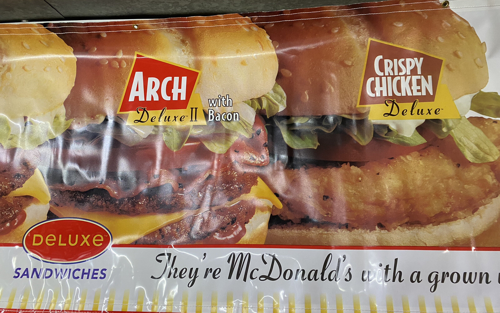 1996 McDonald's Arch Deluxe II Sandwich Large Display Sign | eBay