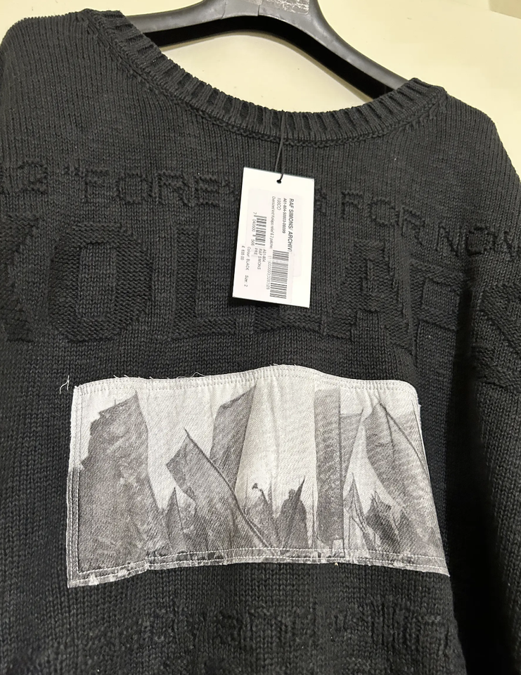 Raf Simons Peter De Potter Edition Kollaps Patches Sweater size 2 ...