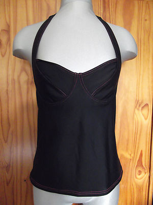 Just Peachy at figleaves Size 32D Black Passion Underwired Halter ...