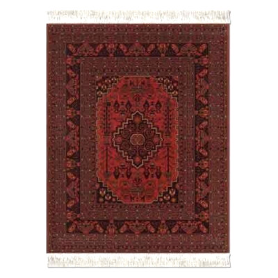 FiberLok Mouse Rug Antique-Red Afghan Replica Design 7.125X10.25 USA ...