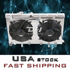 2 Row Aluminum Radiator+Shroud&2x12''Fans For 02-07 Subaru Impreza WRX ...