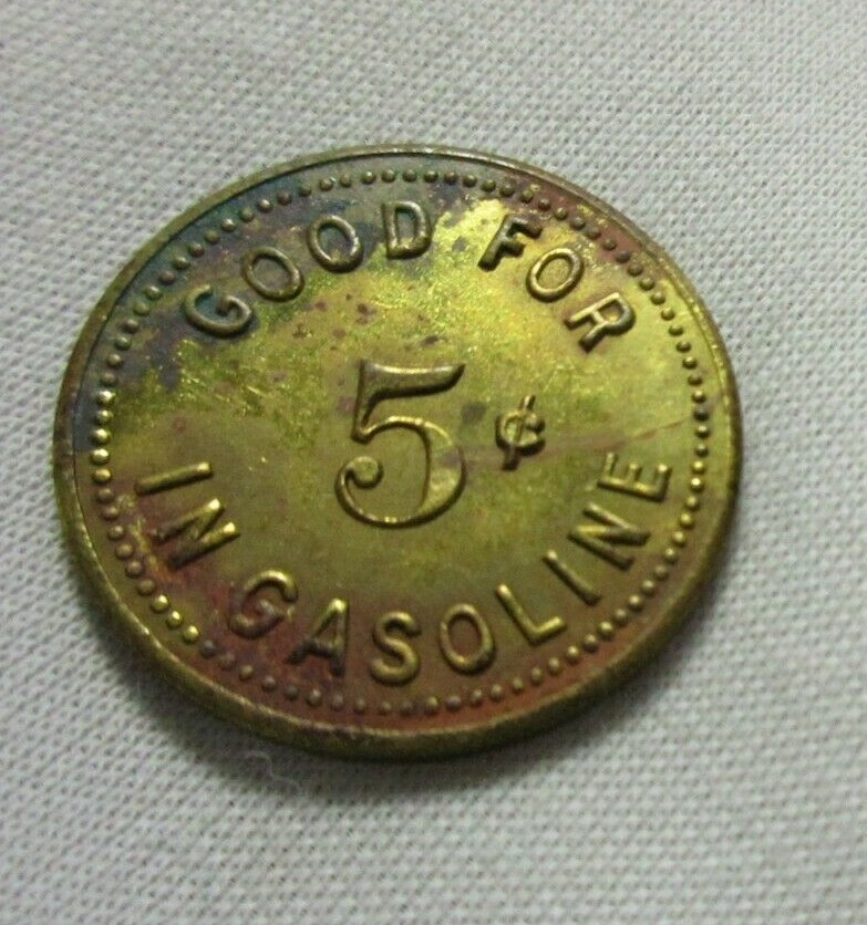 ELOY ARIZ AZ ARIZONA ~ CAR PARTS ~ GF 5 c in GASOLINE / GAS TOKEN ...