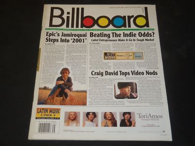 2001 AUGUST 25 BILLBOARD MAGAZINE - GREAT VINTAGE MUSIC ADS & CHARTS ...