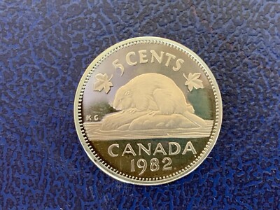 Canada 5 Cent 1982 Proof Coin-(TONED)-Uncirculated | eBay
