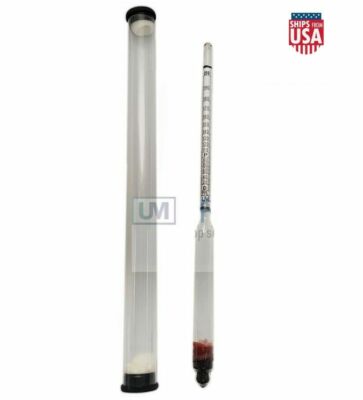 PROOF & TRALLE HYDROMETER ALCOHOL METER DISTILLING TEST SPIRIT SCALE 0 ...