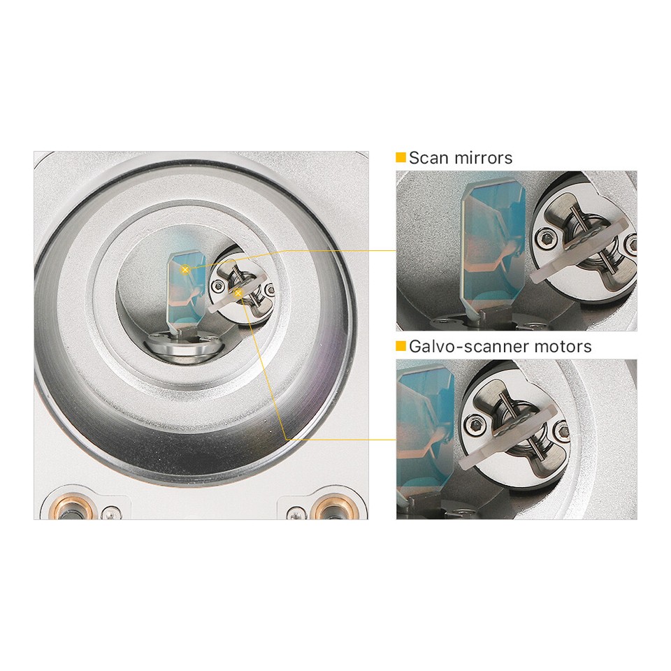 Cloudray Fiber Laser Scanning Galvo Head Set M102 Galvanometer Scanner ...