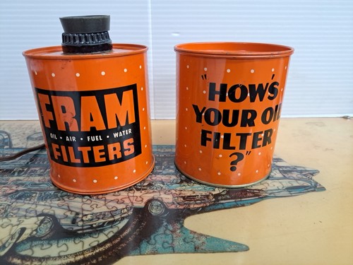 VINTAGE FRAM Oil Filter Promo Cigar Cigarette Lighter Gas Station ...