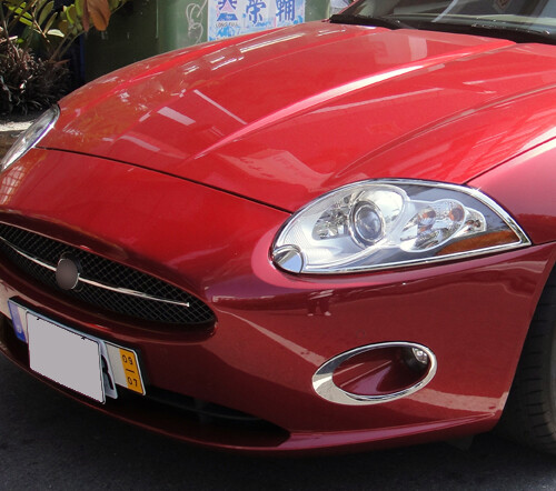 Chrome Headlight Trim Bezel Cover Surround Rim For Jaguar XK8/XKR 06-09 ...