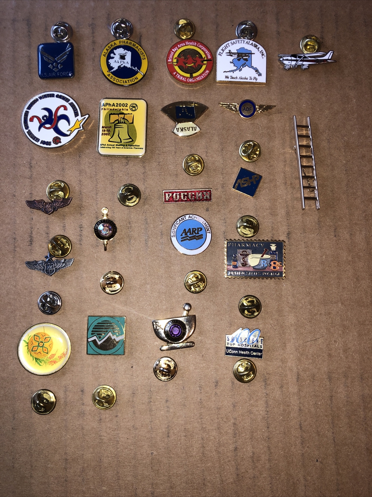 Vintage Lot of 21 Pins Variety Mixed Pins Push Back Etc. | eBay