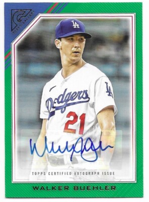 2022 Topps Gallery Veteran Auto Green Parallel Walker Buehler #52/99 ...