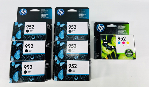 Genuine HP 952 Color & Black Ink Cartridge (LOT 7) NEW Sealed/Exp 2019 ...