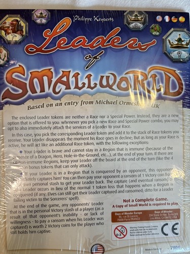 Small World Board Game: Leaders of Small World Expansion Set DOWDO7904 | eBay