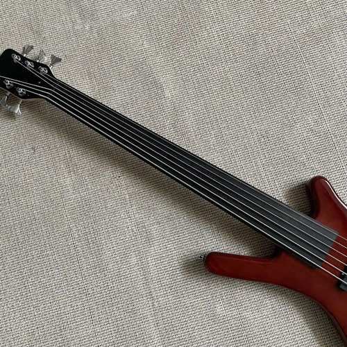6-strings Fretless Bass Guitar Wine Red SS Pickups Rosewood Fretboard ...