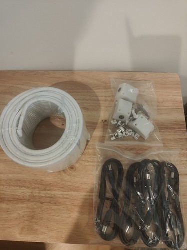 tv aerial extension kit, including fly leads, cable, sockets and clips ...