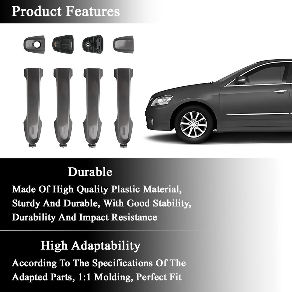 Front/Rear LH RH Door Handle Gray Color Code 1G3 Fit For 2012-2017 ...