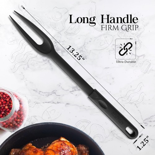 Nylon Fork Made of Heat Resistant with Plastic Handle Hole Black | eBay