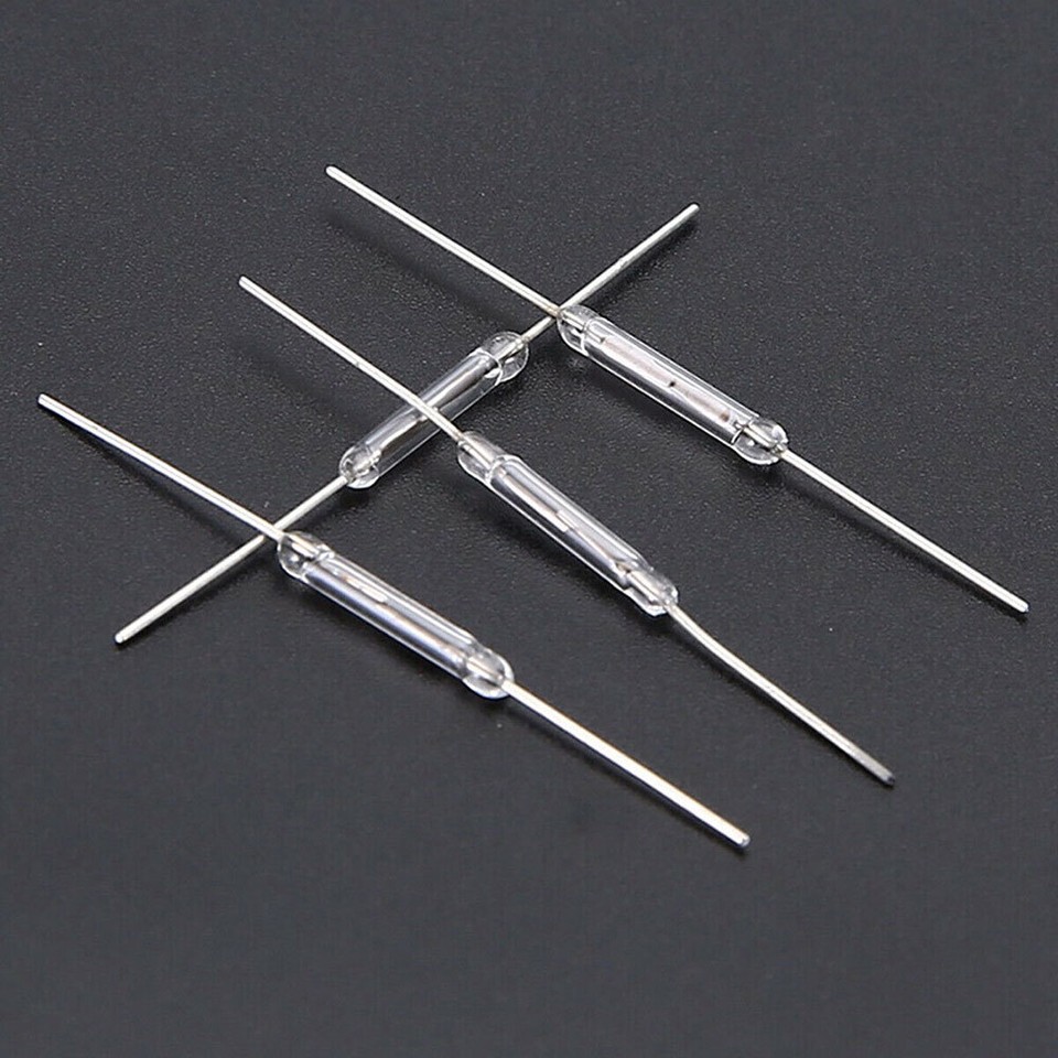 40 X Magnetic Glass Reed Switch 2 x 14 mm Normally Open N/O 2-Pin Low ...