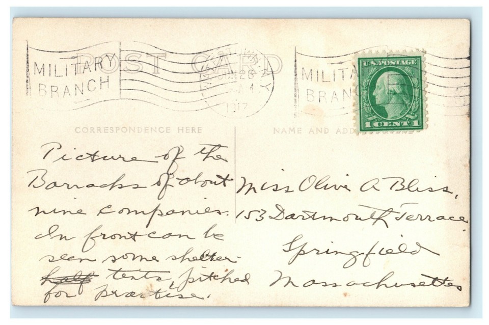 1917 Madison Barracks WW1 Military Soldier Camp New York NY RPPC Photo ...