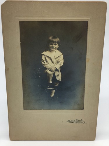 Cabinet Card Photo Stanley Westervelt Long Haired Boy 1910 Muller ...