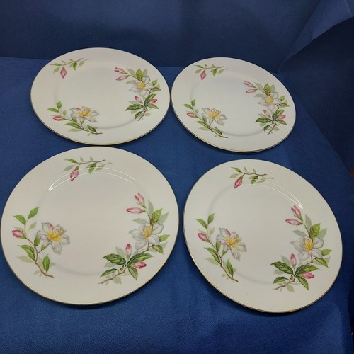 Vintage Seyei Fine China Of Japan "Azalea" Set/4 Dinner Plates EUC | eBay