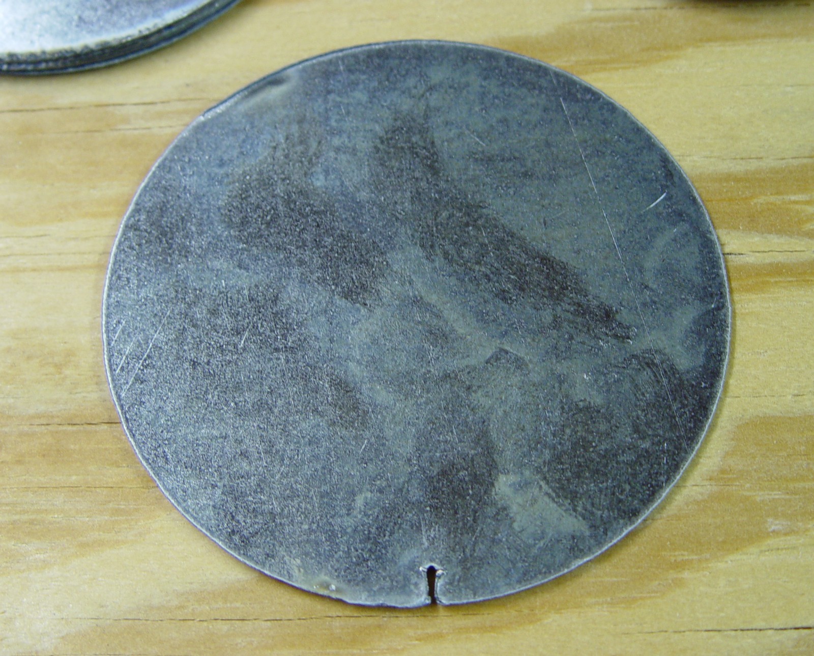 5-pc round galvanized sheet metal disks - 4" diameter - crafts ...