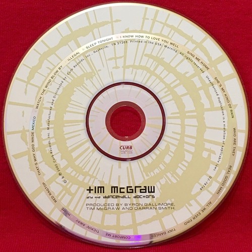 ~Tim McGraw~& The Dancehall Doctors~Music CD-Compact-Disc Only Curb ...