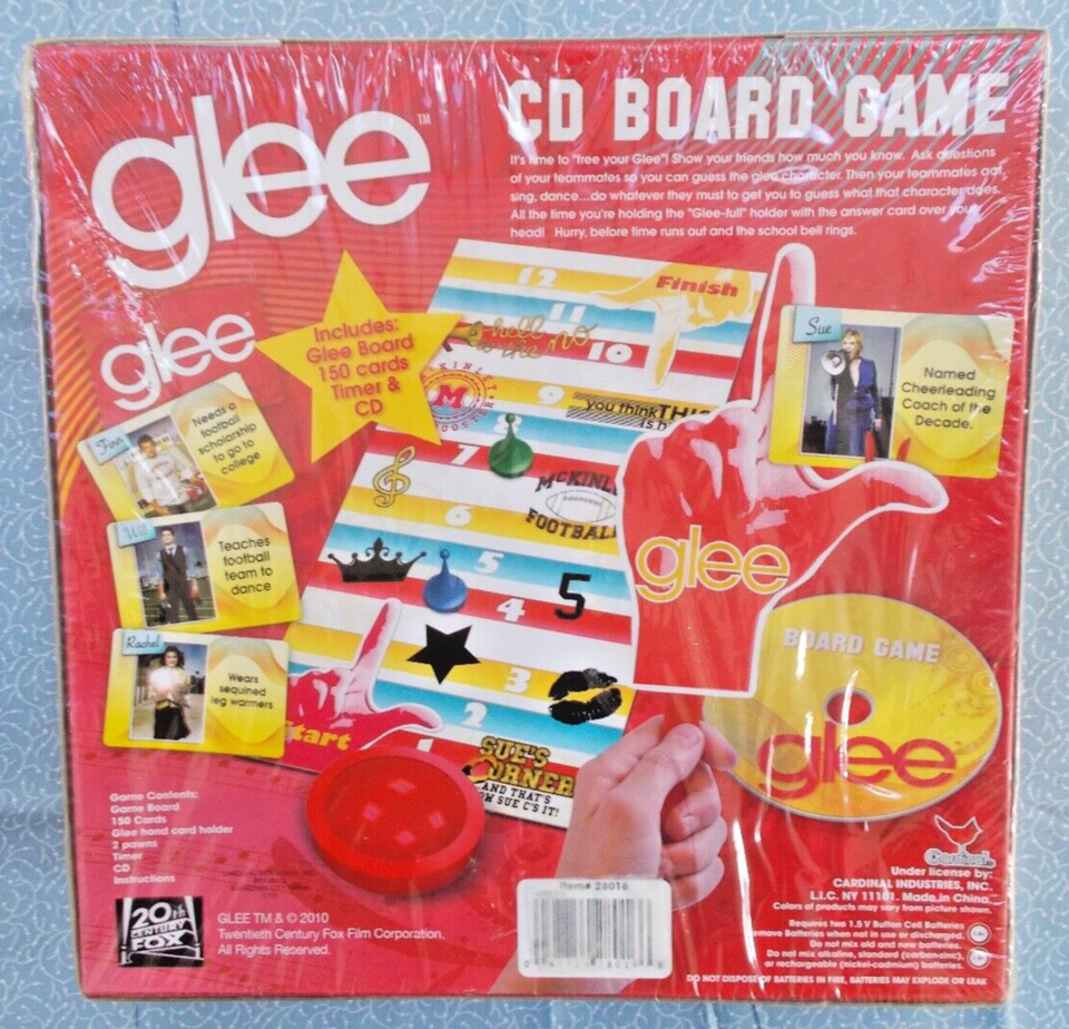 "Glee CD Board Game" by Cardinal - New, Shrink Wrapped 4+ Players Age ...