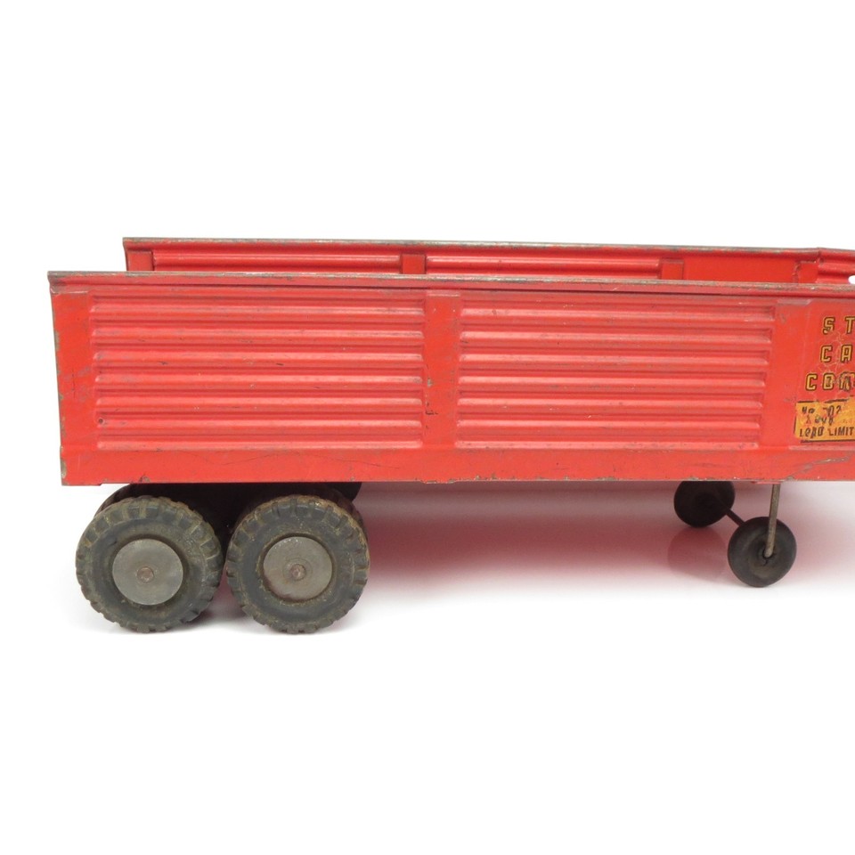 Vintage Structo Steel Cargo Company 16" Pressed Steel Trailer | eBay