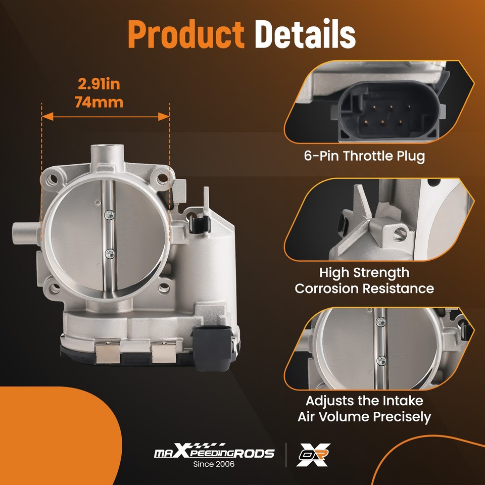 Throttle Body for Mercedes-Benz S500 S430 E55 AMG CL500 2001-2006 ...