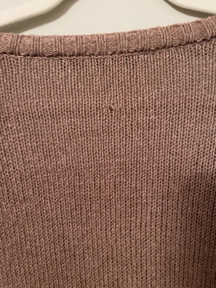 Jenni Kayne Dylan Knit Sweater in Sienna Brown XXL 2X Linen Blend ...