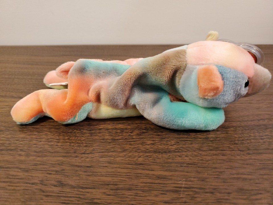 TY Beanie Baby SAMMY the Tye Dye Bear MWMT Bean Bag Plush Style ...