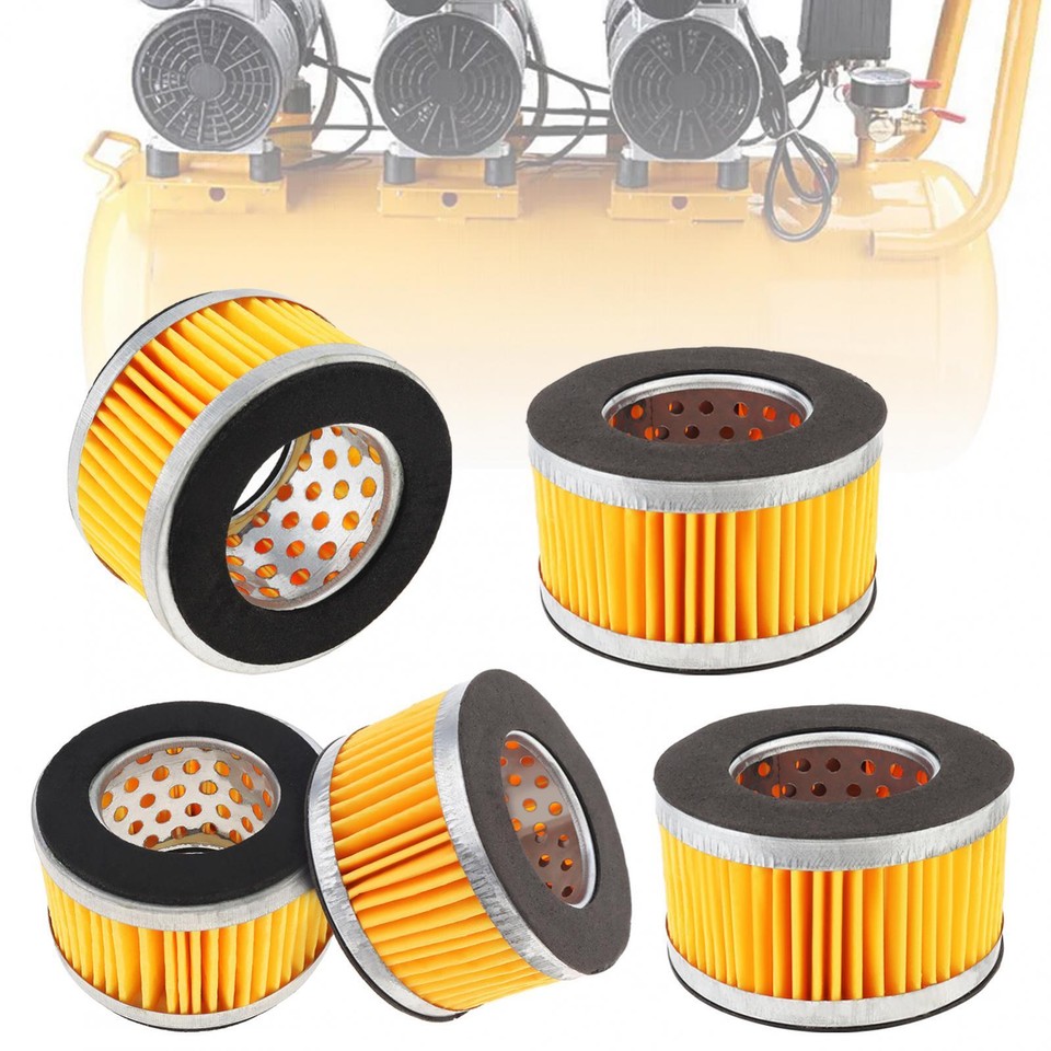 5x Replacement Air Compressor Intake Paper Filter Element Piston Type ...
