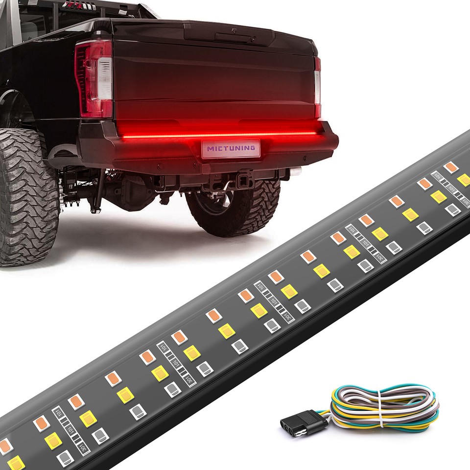 48 inch Triple Row 360 LEDs Truck Tailgate Strip Light Brake Reverse ...