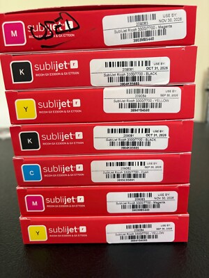 Sawgrass Sublijet Ink Cartridges (7) GX3300N & GX E7700N exp 2026 + New ...