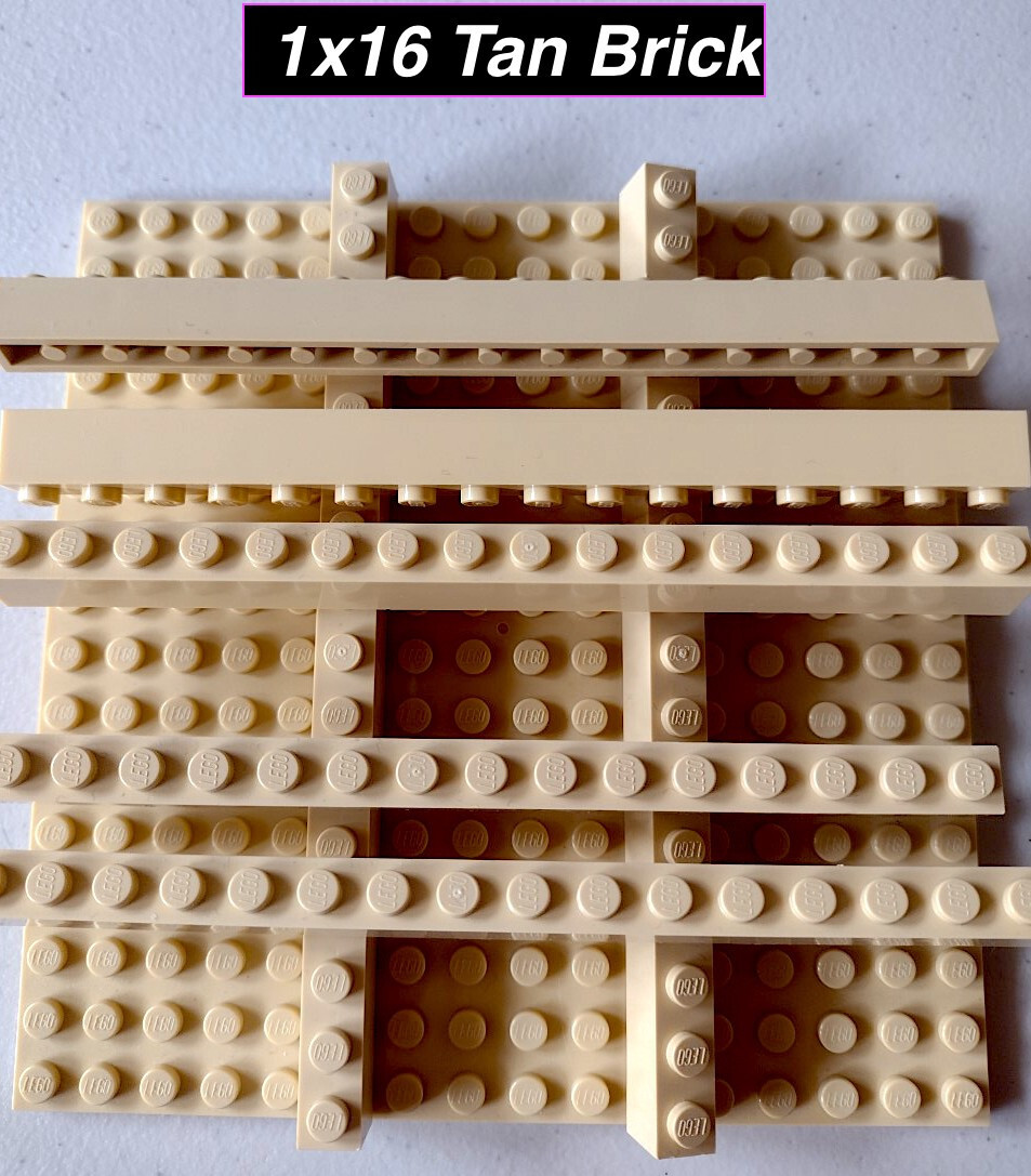 LEGO 1x16 Brick Tan Bricks Building X2 NEW | eBay