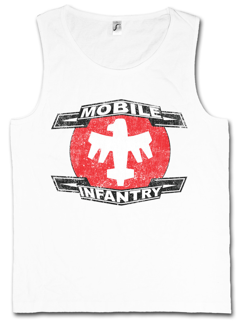 MOBILE INFANTRY LOGO MEN TANK TOP Starship Army Squad Troopers Symbol ...