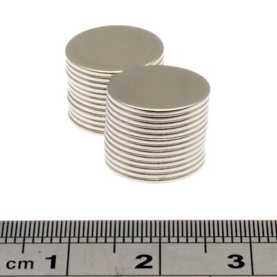 25 of 1/2" x 1/32" Strong Disc Magnets * 0.5Kg PULL * Thin Magnet 12mm ...