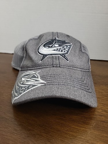 Columbus Blue Jackets Trucker Hat Adult OSFM Adidas Gray Mesh Strapback ...