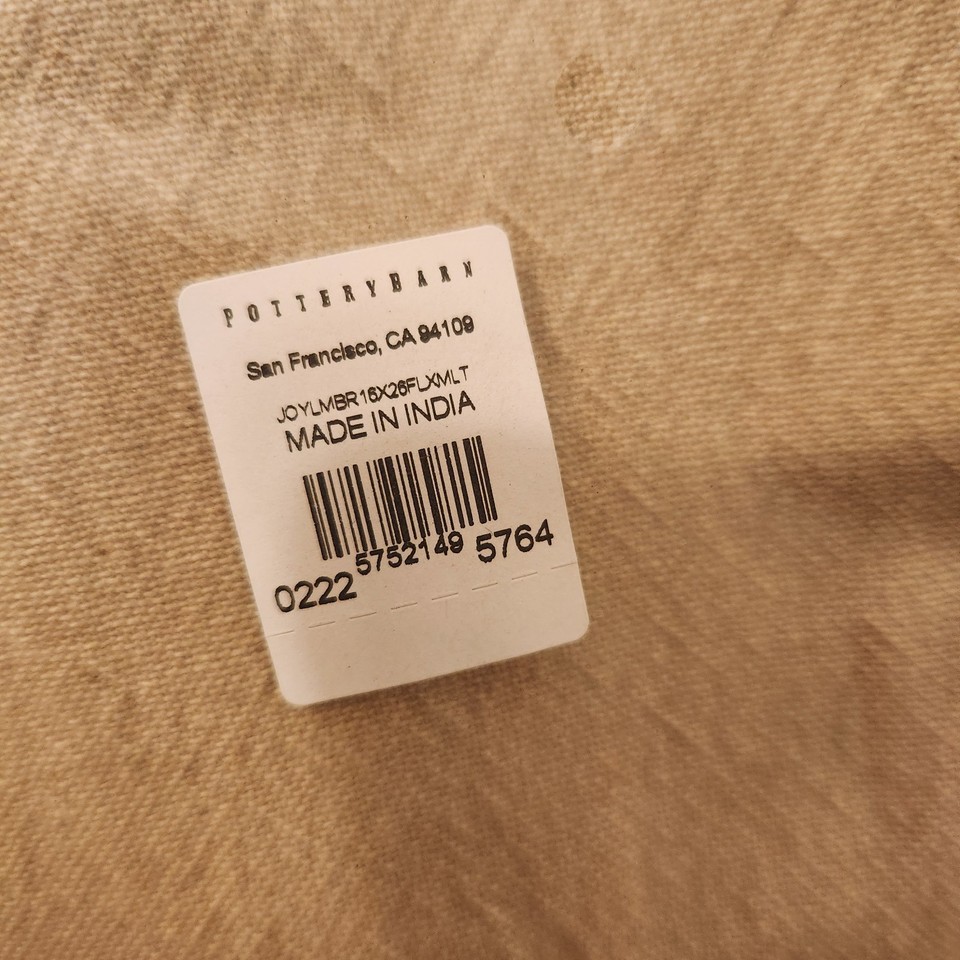 NEW Pottery Barn JOY patchwork Lumbar Christmas Pillow Cover Winter ...