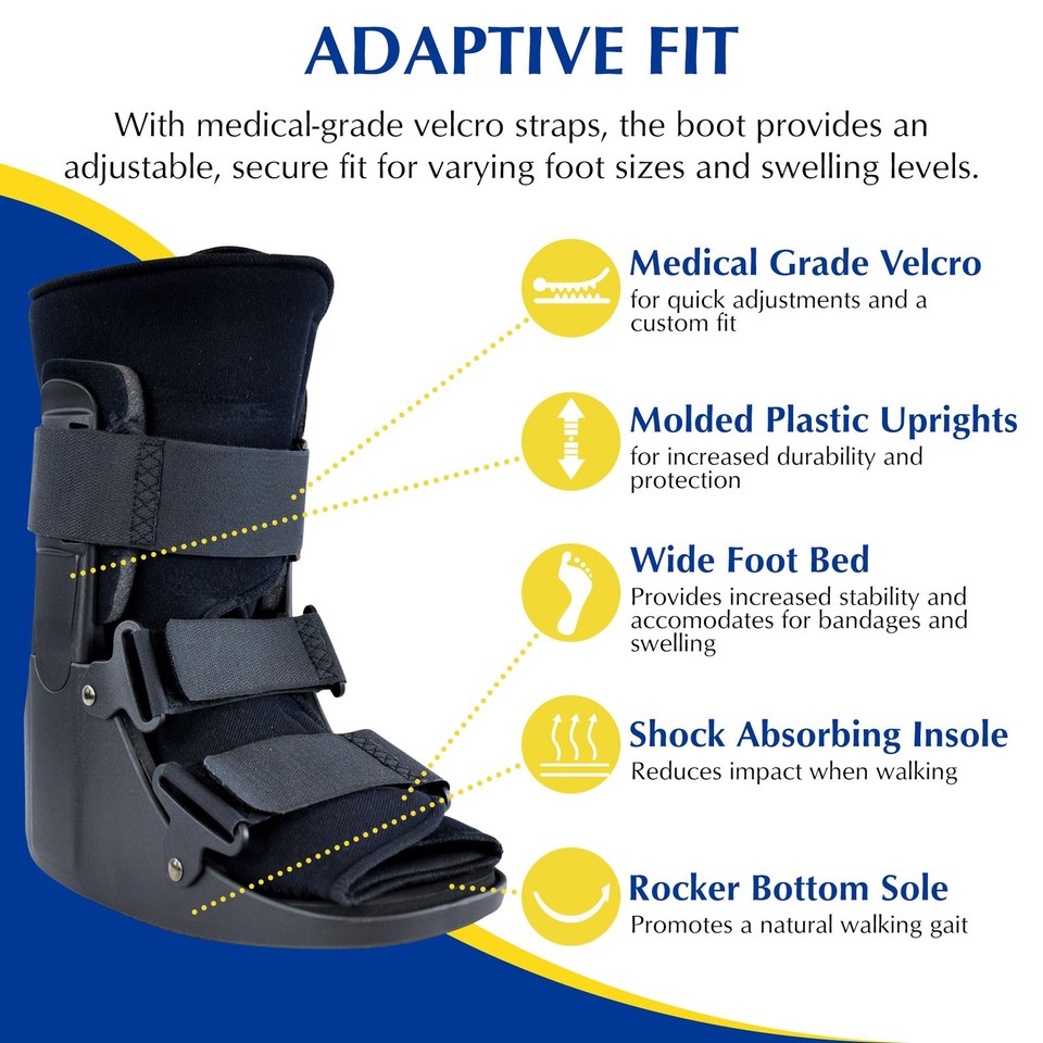 Brace Direct CAM Walker Fracture Boot Short - Lightweight Walking Boot ...