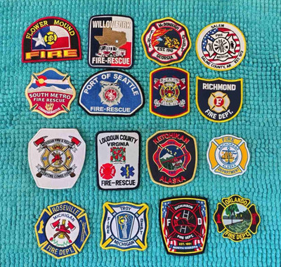 16 U.S. FIRE RESCUE PATCH TEXAS MICHIGAN ALASKA OREGON COLORADO ...