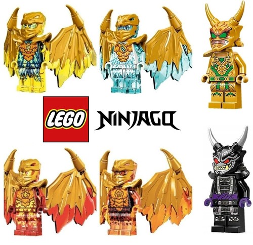 Lego 6x Ninjago Crystalized Golden Dragon Minifigures Lloyd Garmadon ...