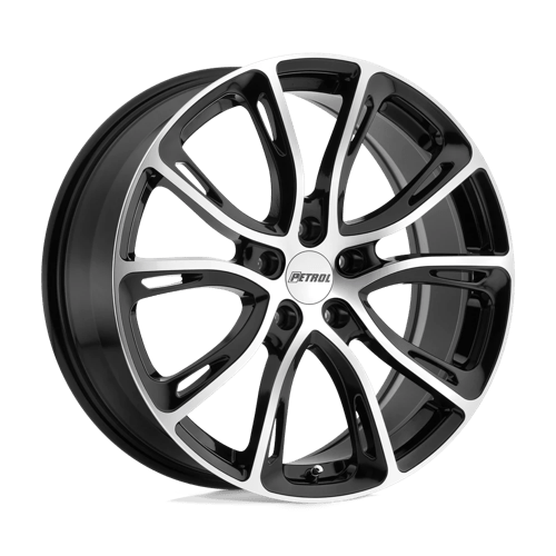 Petrol P5A 19x8 5x100 35mm Gloss Black with Machined Cut Face Wheel | eBay