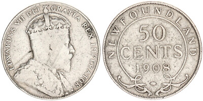 Canada/Newfoundland 50 Cent 1908 Edward Vii. S-Ss 125314 | eBay
