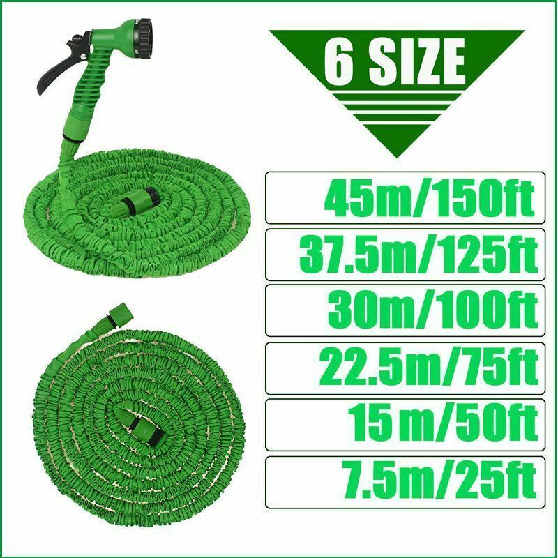 Expandable Flexible 20/50/75/100FT Stretch Magic Water Hose Pipe ...