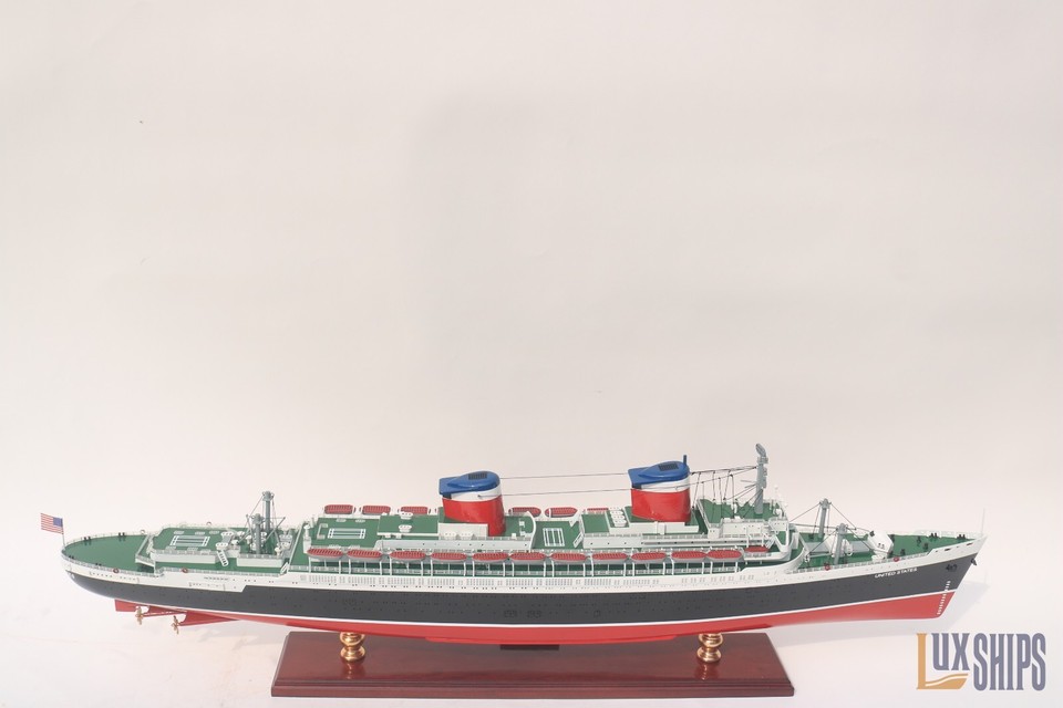 Handcrafted SS United States Ship Model 91cm – Nautical Collectible ...