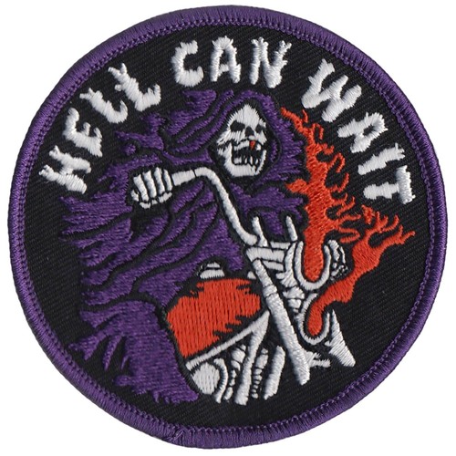 Lowbrow Customs Hell Can Wait Embroidered Patch | eBay